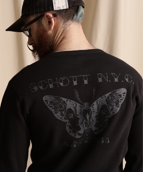 Schott N.Y.C 「schott」 長袖Tシャツ L ブラック メンズ : ZOZOTOWN Yahoo!店 - 通販 - Yahoo!ショッピング