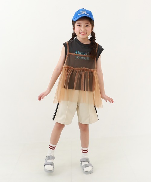 devirock tシャツ チュールキャミ ＆ プリントTシャツ 2点セット キッズ 子供服 女の子 : ZOZOTOWN Yahoo!店 - 通販 - Yahoo!ショッピング