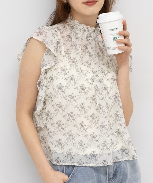 pumpkin port ブラウス シャツ プチハイネック フリル袖 レディース : ZOZOTOWN Yahoo!店 - 通販 ...