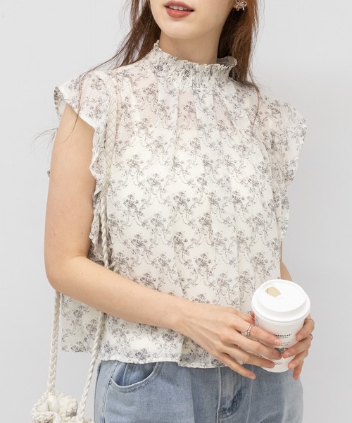 シャツ ブラウス レディース プチハイネック フリル袖 ブラウス :83900938:ZOZOTOWN Yahoo!店 - 通販 ...