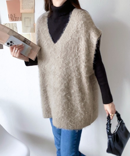 Yahoo!オークション - 「classicalelf」 Vネックニット MEDIUM グレイ...