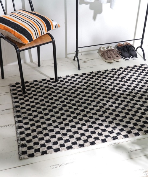 BAYFLOW ラグ ラグマット BFチェックフラッグラグマット90×130 : ZOZOTOWN Yahoo!店 - 通販 - Yahoo!ショッピング