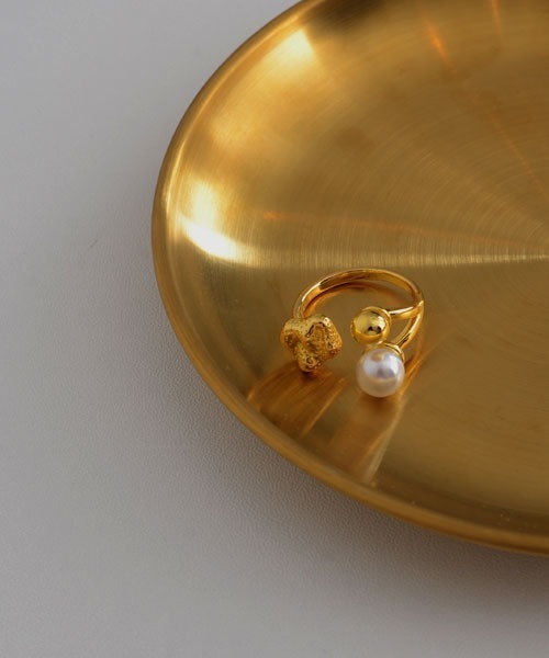 Mayree 指輪 リング 「resonance」ニュアンス ゴールド パール フリーリング レディース : ZOZOTOWN Yahoo!店 - 通販 - Yahoo!ショッピング