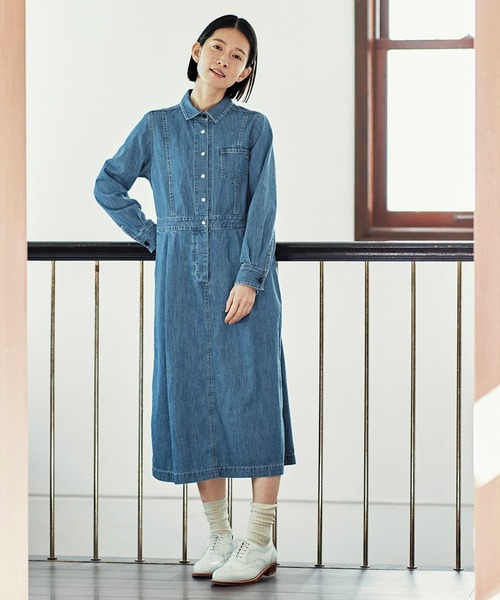 Sunny clouds 「Sunny clouds」 シャツワンピース MEDIUM ライトインディゴブルー レディース : ZOZOTOWN Yahoo!店 - 通販 - Yahoo!ショッピング