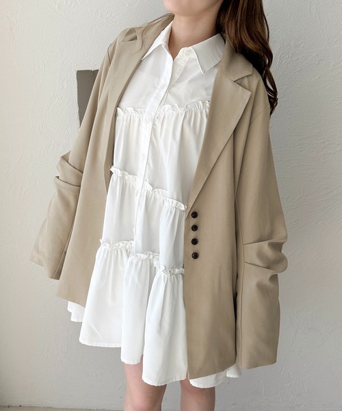 apres jour 「apres clair」 clair」テーラードジャケット フリー ベージュ レディース : ZOZOTOWN Yahoo!店 - 通販 - Yahoo!ショッピング