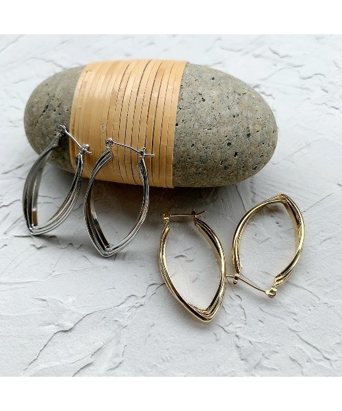 CALIFORNIA OUTFITTERS ピアス 3-LINE HOOP PIERCE/ライン フープ ピアス「LULKA-ルールカ ...