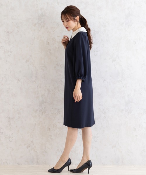 Rose Tiara（ローズティアラ） ワンピース コード刺繍襟ワンピース