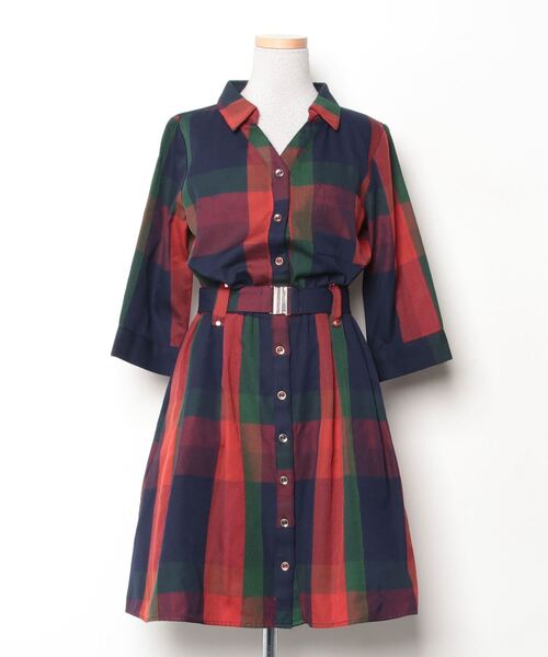 REDYAZEL 「REDYAZEL」 チェック柄シャツワンピース M レッド レディース : ZOZOTOWN Yahoo!店 - 通販 - Yahoo!ショッピング