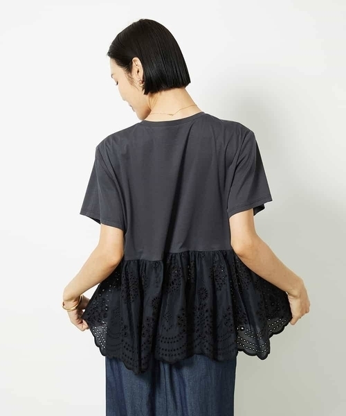 MICHEL KLEIN（ミッシェルクラン） tシャツ ボーラーレース切替