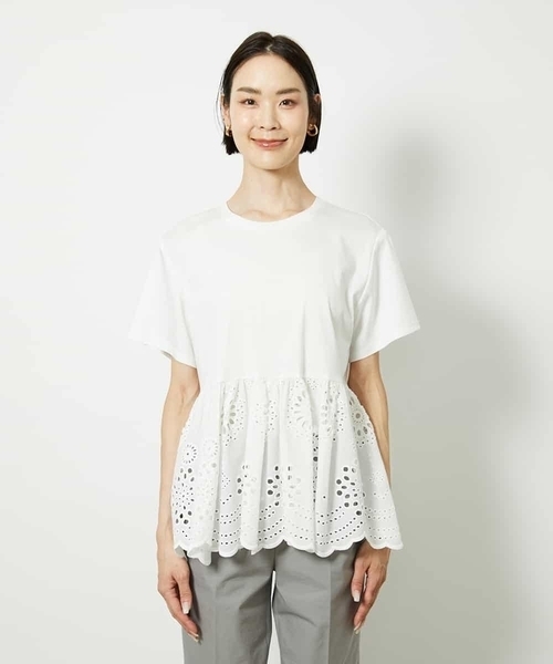 MICHEL KLEIN（ミッシェルクラン） tシャツ ボーラーレース切替