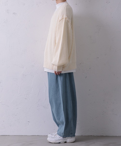 Yahoo!オークション - 「Adoon plain」 Vネックニット MEDIUM マスター...