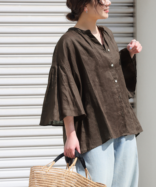 JOURNAL STANDARD relume ブラウス シャツ No.66フレンチリネンギャザーブラウス レディース : ZOZOTOWN Yahoo!店 - 通販 - Yahoo!ショッピング