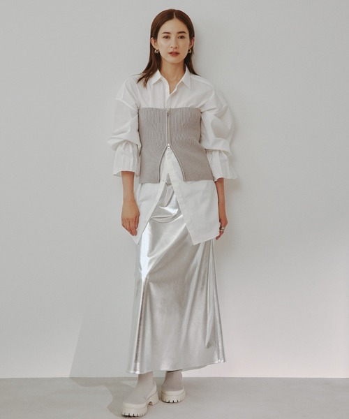 emmi 「emmi」 ロングスカート 0 シルバー レディース : ZOZOTOWN Yahoo!店 - 通販 - Yahoo!ショッピング