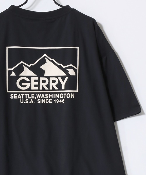 GERRY tシャツ GERRY/ジェリー オーバーサイズ ナイロンポケット/バックプリント ロゴ ワンポイント刺繍 半袖Tシャツ/水陸両用 ...