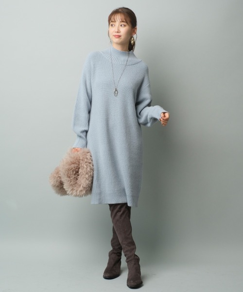 JUSGLITTY 「JUSGLITTY」 ニットワンピース 1 ブルー レディース : ZOZOTOWN Yahoo!店 - 通販 - Yahoo!ショッピング