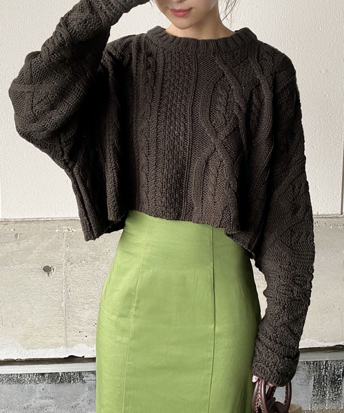 GeeRA（ジーラ） 「RyuRyu」長袖ニット X-LARGE ダークブラウン レディース : ZOZOTOWN Yahoo!店 - 通販 - Yahoo!ショッピング