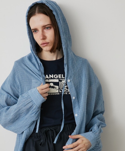 Auntie Rosa Holiday ブラウス シャツ オーバーサイズチェックフーディシャツ レディース : ZOZOTOWN Yahoo!店 - 通販 - Yahoo!ショッピング