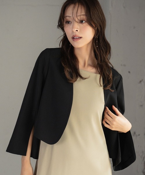 Flolia（フロリア） ジャケット ノーカラージャケット スリット