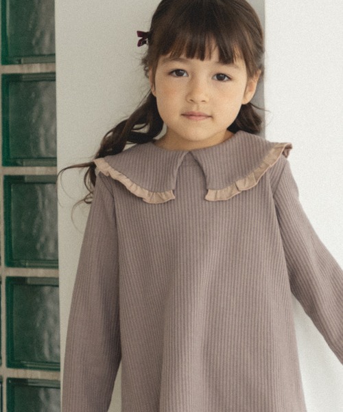 pairmanon tシャツ ワッフル フリル 衿付き 長袖 Aライン Tシャツ キッズ 子供服 女の子 : ZOZOTOWN Yahoo!店 - 通販 - Yahoo!ショッピング