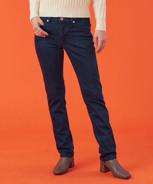 EDWIN ジーンズ デニム デニムパンツ LADIES 「裏起毛であったかい。」BODY FIREジャージーズスリムストレートデニムパンツ「エントリ : ZOZOTOWN Yahoo!店 ...