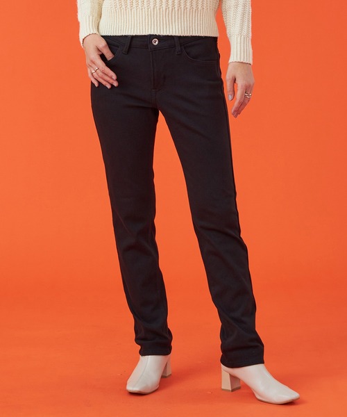 EDWIN ジーンズ デニム デニムパンツ LADIES 「裏起毛であったかい。」BODY FIREジャージーズスリムストレートデニムパンツ「エントリ : ZOZOTOWN Yahoo!店 ...