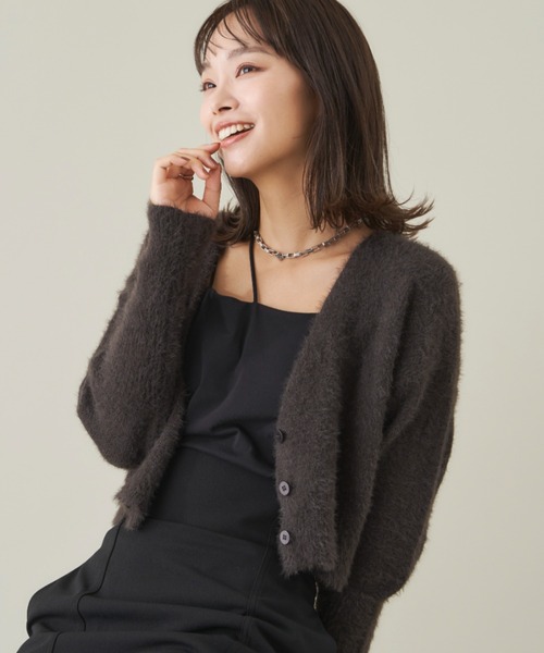 Shelly island（シェリーアイランド） ニットカーディガン FREE チャコールグレー レディース : ZOZOTOWN Yahoo ...