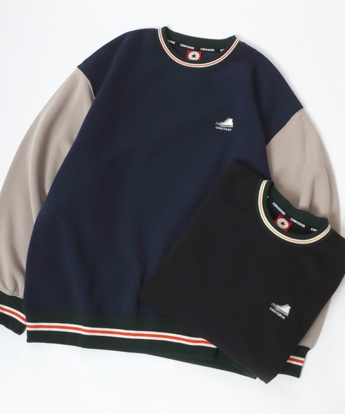 Yahoo!オークション - 「CONVERSE」 スウェットカットソー M ブラック...