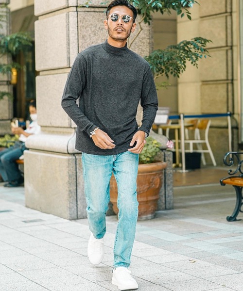 roshell セーター ニット モックネック スーパーストレッチソフトタッチニット （手洗いOK） メンズ : ZOZOTOWN Yahoo!店 - 通販 - Yahoo!ショッピング