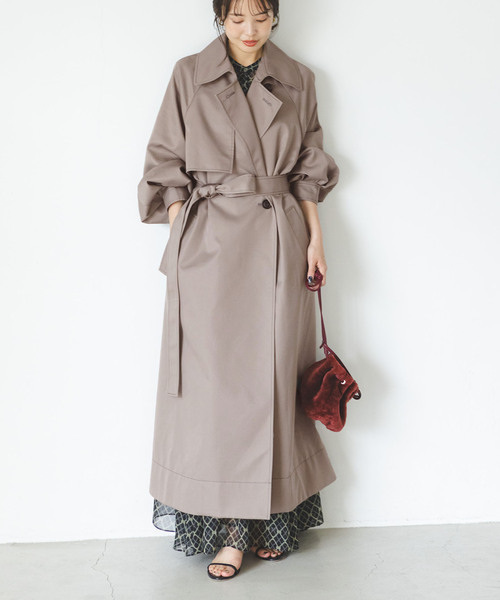 NOBLE（ノーブル） トレンチコート 36 グレー レディース : ZOZOTOWN