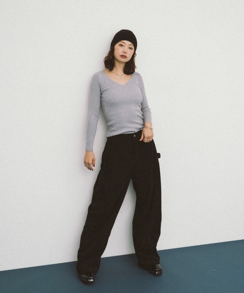 Yahoo!オークション - 「HANNE」 コーデュロイパンツ MEDIUM ブラック ...
