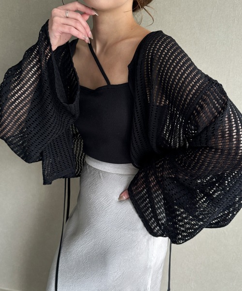 Yahoo!オークション - 「JUNOAH」 カーディガン FREE ブラック レディ...