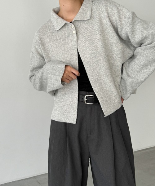 CANAL JEAN 「CANAL JEAN」 ニットカーディガン ONE SIZE グレー レディース : ZOZOTOWN Yahoo!店 - 通販 - Yahoo!ショッピング