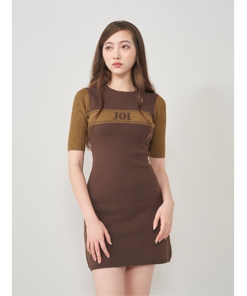 Darich ワンピース DDロゴバイカラーニットミニワンピース : ZOZOTOWN Yahoo!店 - 通販 - Yahoo!ショッピング