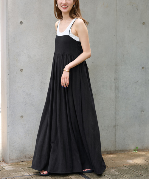 FRAMeWORK 「FRAMeWORK」 キャミソールワンピース 36 ブラック レディース : ZOZOTOWN Yahoo!店 - 通販 - Yahoo!ショッピング