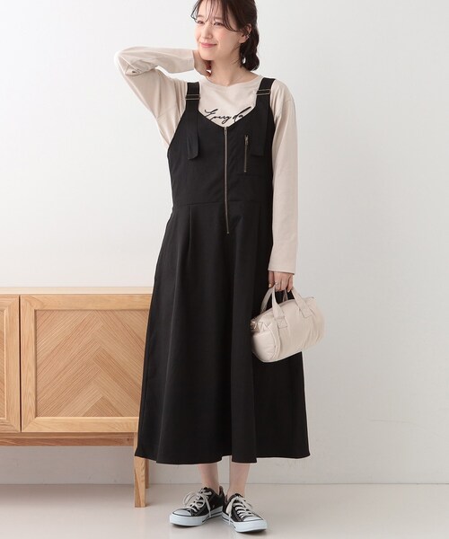 Cutie Blonde ワンピース 「S-LL」ロングシーズン着られる フロントZIPジャンスカ : ZOZOTOWN Yahoo!店 - 通販 - Yahoo!ショッピング