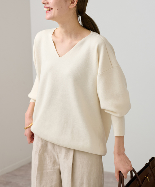 FRAMeWORK 「FRAMeWORK」 Vネックニット FREE ホワイト レディース : ZOZOTOWN Yahoo!店 - 通販 - Yahoo!ショッピング