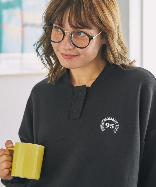 スウェット ナンバリング刺繍 ヘンリーネック オーバーサイズ スウェット レディース メンズ : 86541978 : ZOZOTOWN ...