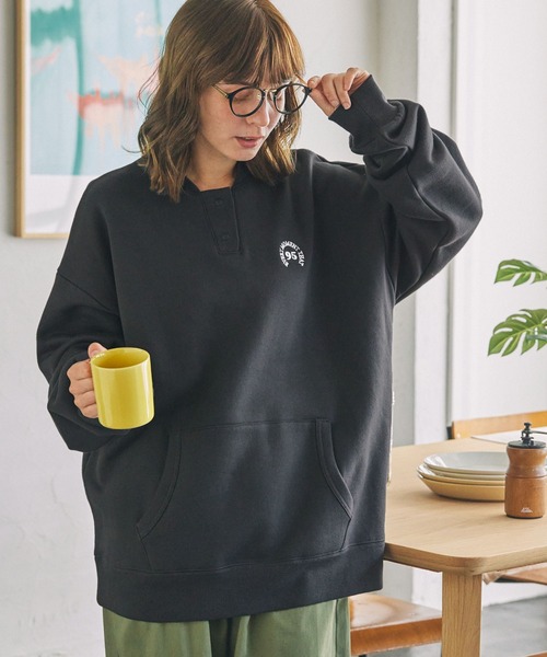 スウェット ナンバリング刺繍 ヘンリーネック オーバーサイズ スウェット レディース メンズ : 86541978 : ZOZOTOWN ...