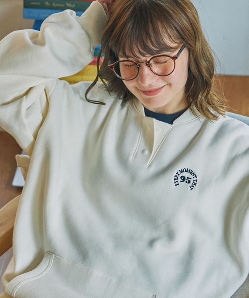 スウェット ナンバリング刺繍 ヘンリーネック オーバーサイズ スウェット レディース メンズ : 86541978 : ZOZOTOWN ...