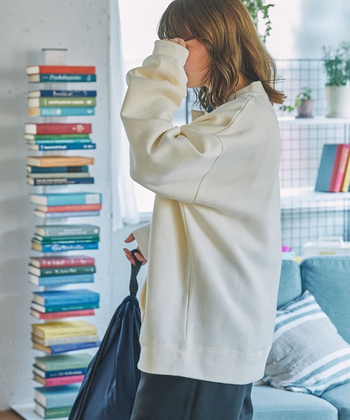 スウェット ナンバリング刺繍 ヘンリーネック オーバーサイズ スウェット レディース メンズ : 86541978 : ZOZOTOWN ...