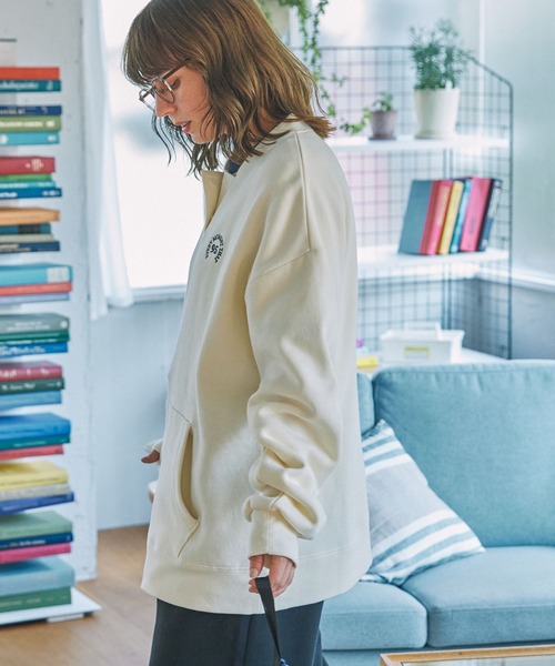 スウェット ナンバリング刺繍 ヘンリーネック オーバーサイズ スウェット レディース メンズ : 86541978 : ZOZOTOWN ...