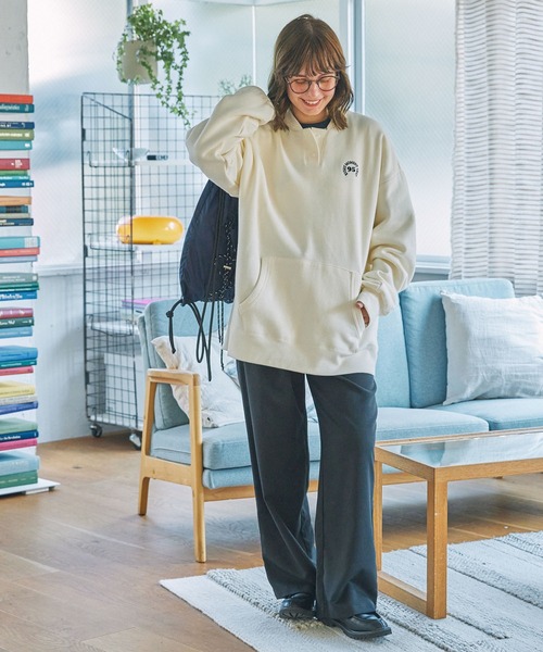 スウェット ナンバリング刺繍 ヘンリーネック オーバーサイズ スウェット レディース メンズ : 86541978 : ZOZOTOWN ...