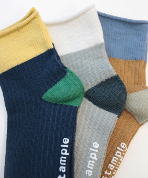 stample（スタンプル） 靴下 コントラスト ショートソックス 「3足セット」 キッズ 子供 男の子 女の子 : ZOZOTOWN Yahoo!店 - 通販 - Yahoo!ショッピング