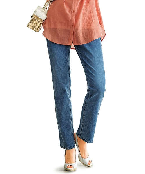 BELLUNA PLUS（ベルーナプラス） パンツ ヒンヤリ冷感ジーンズ・スリム股下68cm レディース : ZOZOTOWN Yahoo!店 - 通販 - Yahoo!ショッピング