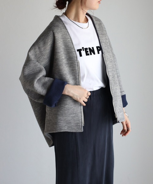 Yahoo!オークション - 「＆HALF」 「noa-ge」ジップアップブルゾン M ...