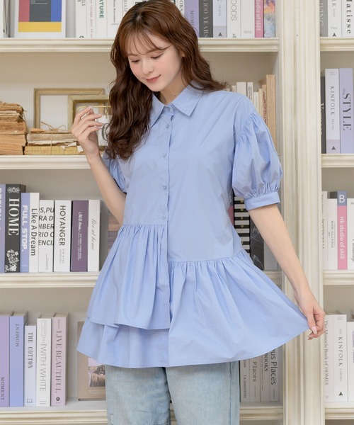 Ambre Neige チュニック asymmetry tiered short sleeve tunic / アシメティアードショートスリーブチュニック : ZOZOTOWN Yahoo!店 ...