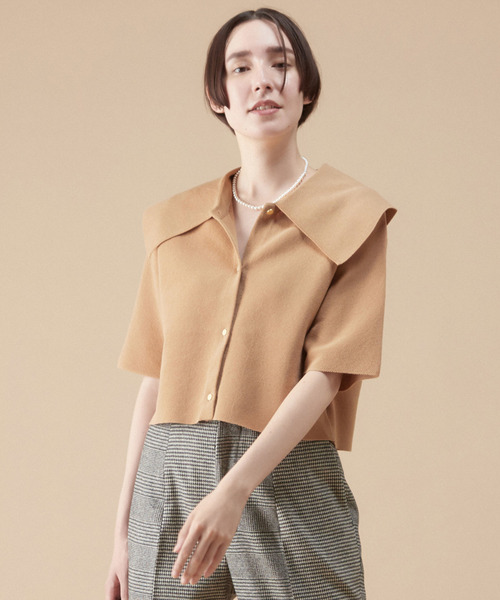 Yahoo!オークション - 「martinique」 ニットカーディガン - パープル ...