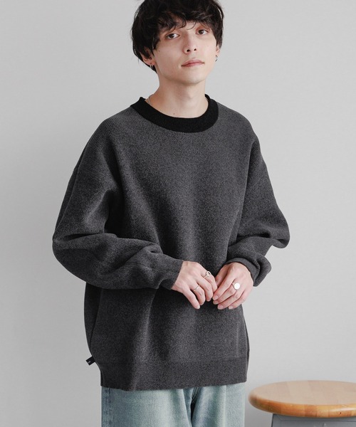 RAGEBLUE 「RAGEBLUE」 長袖ニット LARGE ダークグレー メンズ : ZOZOTOWN Yahoo!店 - 通販 - Yahoo!ショッピング