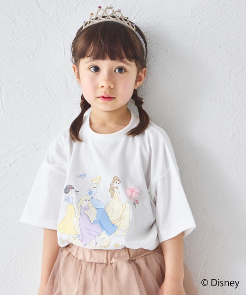 pairmanon tシャツ 「Disney」「ディズニープリンセス」モチーフ付き キャラクタープリント 半袖Tシャツ キッズ 子供服 女の子 : ZOZOTOWN Yahoo!店 - 通販 ...