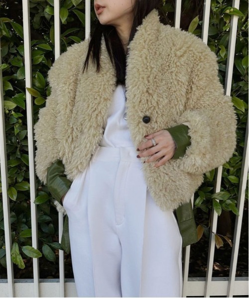 コート ムートンコート REVERSIBLE POODLE BOA JACKET レディース : 73961987 : ZOZOTOWN Yahoo!店 - 通販 - Yahoo!ショッピング